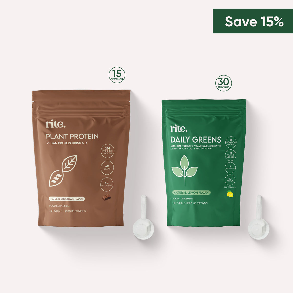 Protein & Daily Greens Pack | rite. – RITE.®