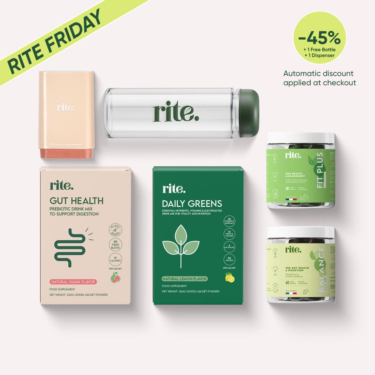 Rite Greens & Gut Essential Pack | 30-day Wellness Bundle – RITE.®