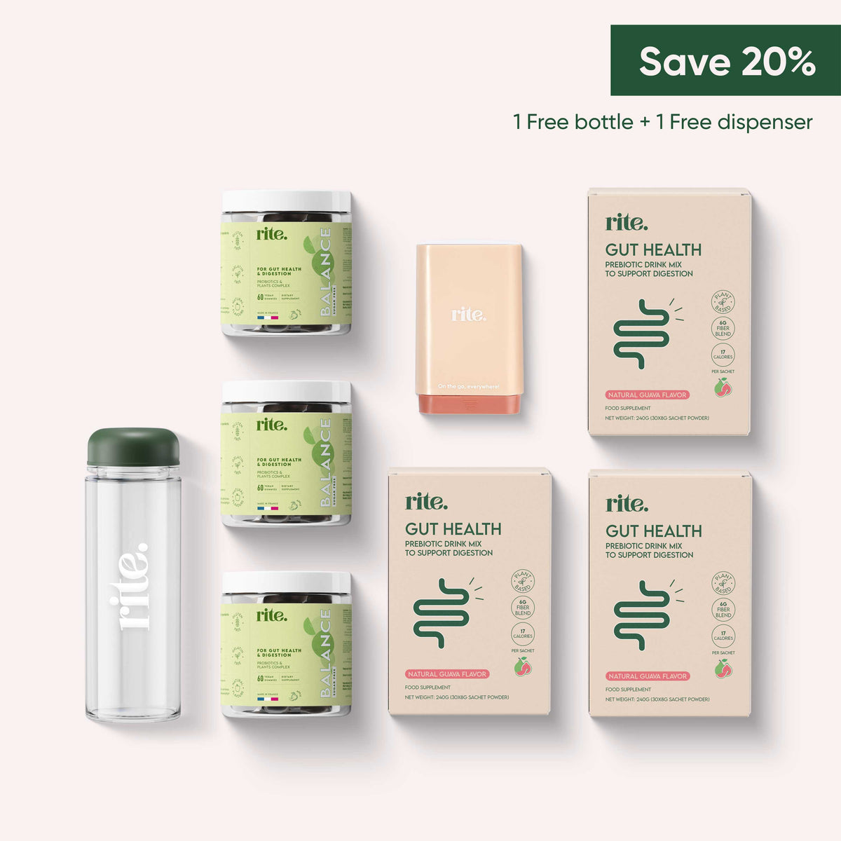 Rite Balance Gummies & Prebiotic Drink Powder for Gut Health – RITE.®