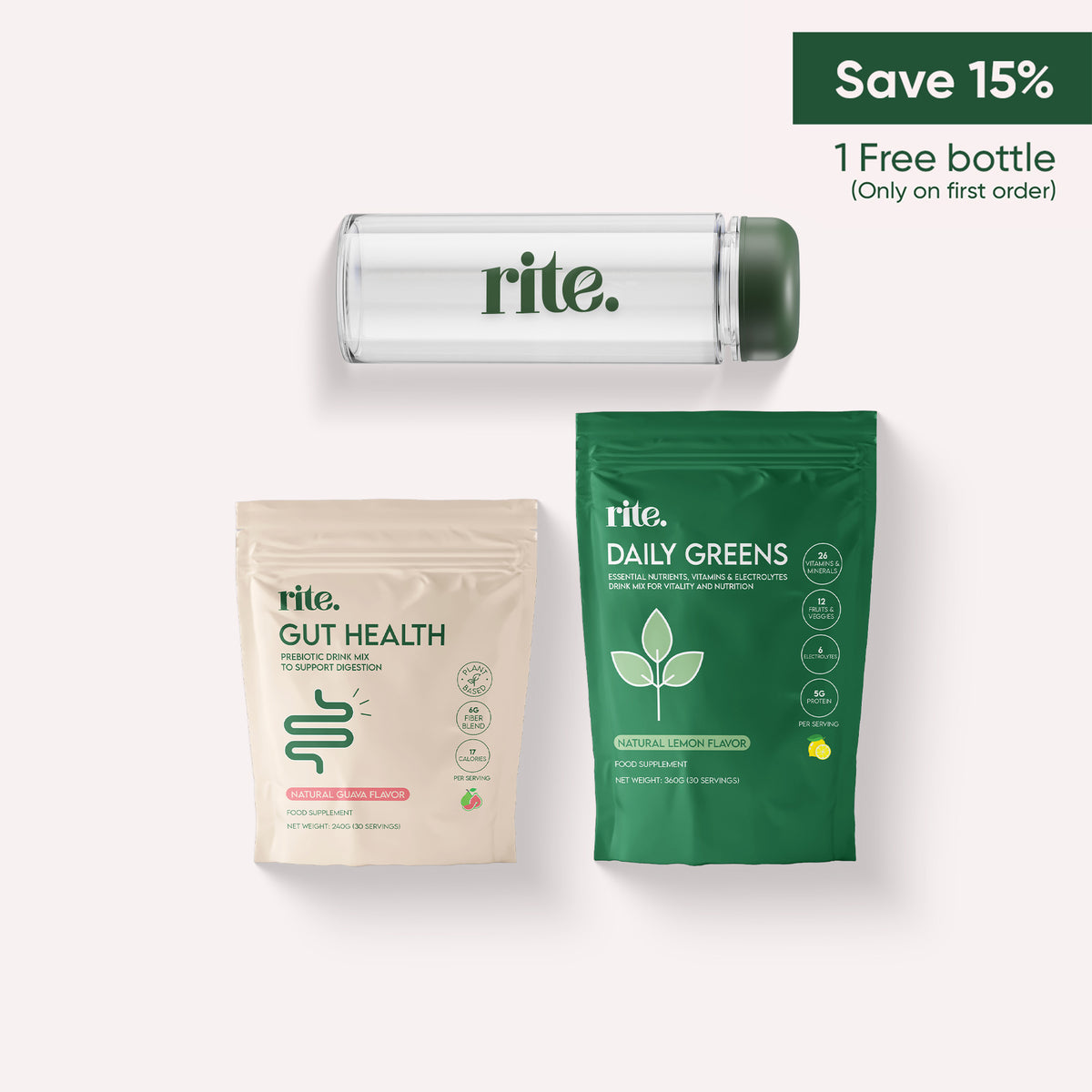 Daily Wellness Set: Energy, Focus, and Gut Health | Rite – RITE.®